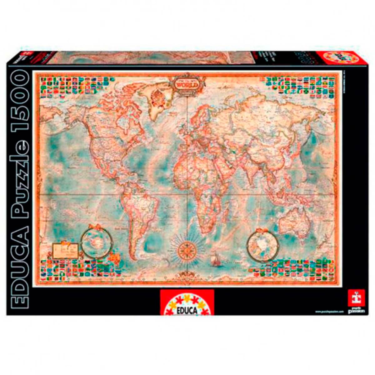 Mundo Mapa Político Puzzle 1500 Piezas - Drim