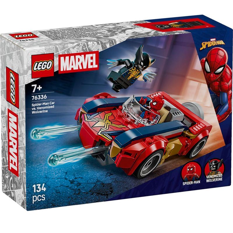 Lego Marvel Coche de Spider-Man vs. Lobezno Venomizado - Drim